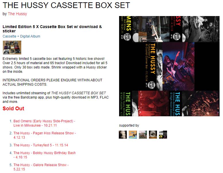 The Hussy Cassette Box Set – My Holy Grail Of The Hussy Collection ...